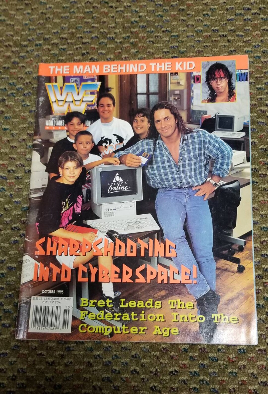 WWF Magazine October 1995 Bret Hart Cover - Etsy