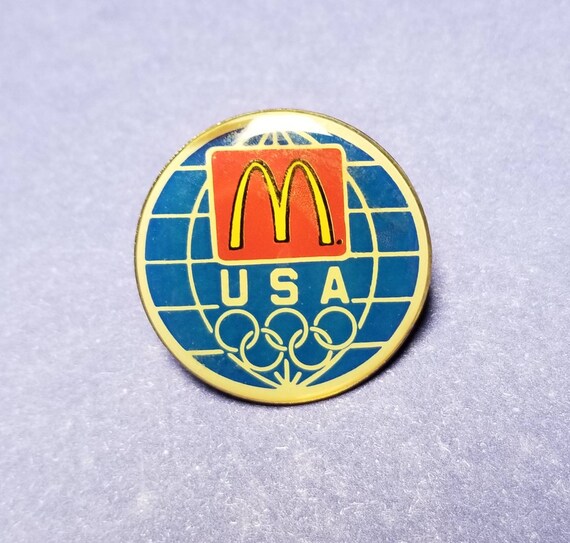 Vintage McDonald's USA Employee Enamel Pin - Gem