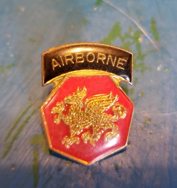 Vintage Airborne Enamel Pin - Etsy