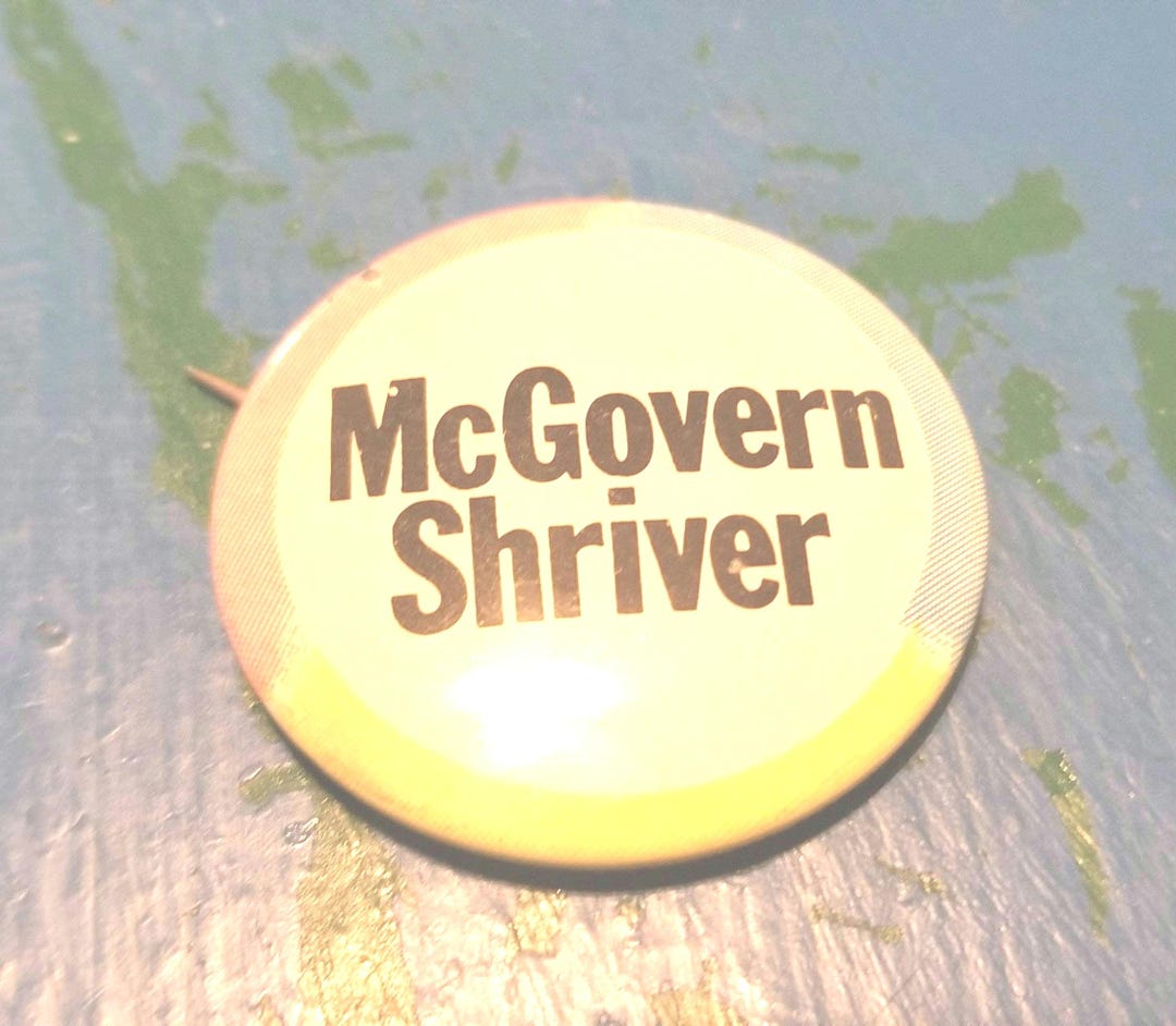 Vintage Mcgovern Shriver Pinback Button - Etsy