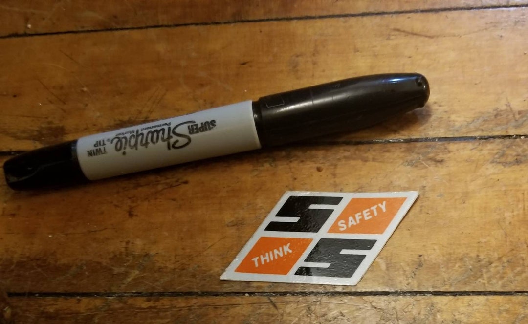 Vintage Think Safety Sticker - Etsy