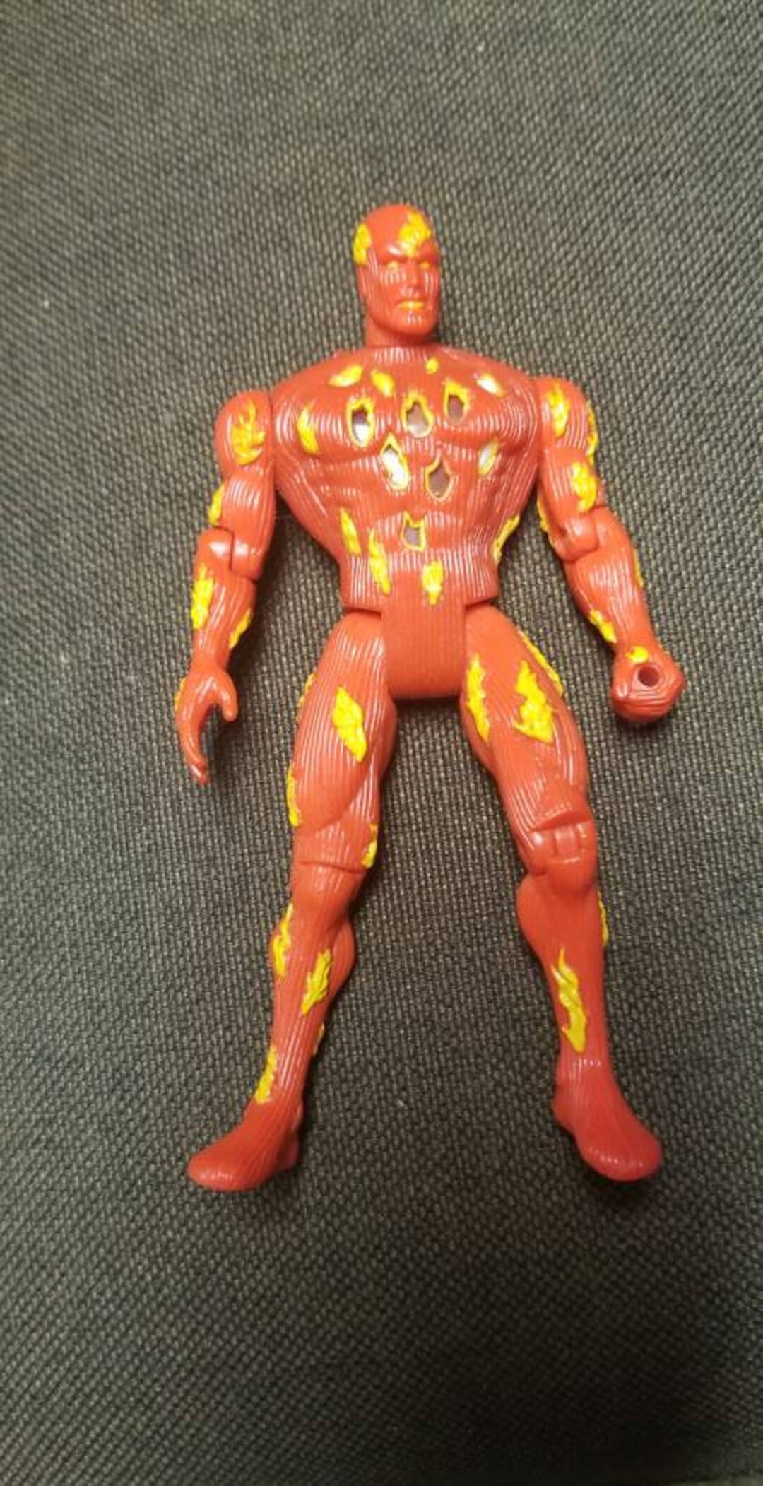 1995 Sparking Human Torch 5" Toy Biz Action Figure Marvel Fantastic 4 ...