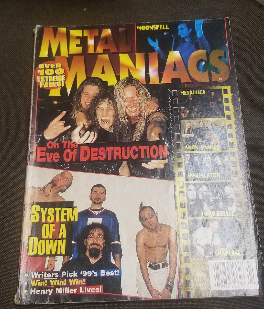 April 2000 METAL MANIACS Magazine System of a Down METALLICA - Etsy