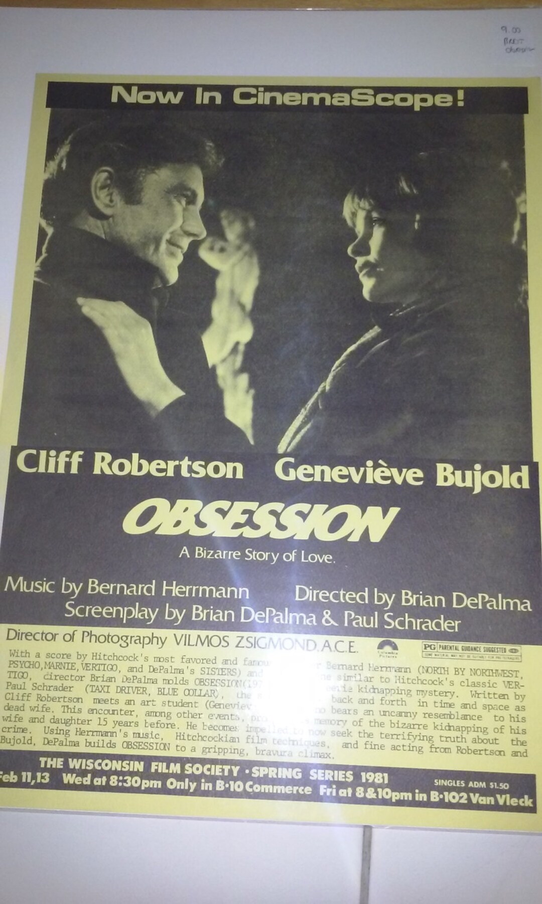 Vintage Obsession Original Flyer 1970s Wisconsin Film Society - Etsy