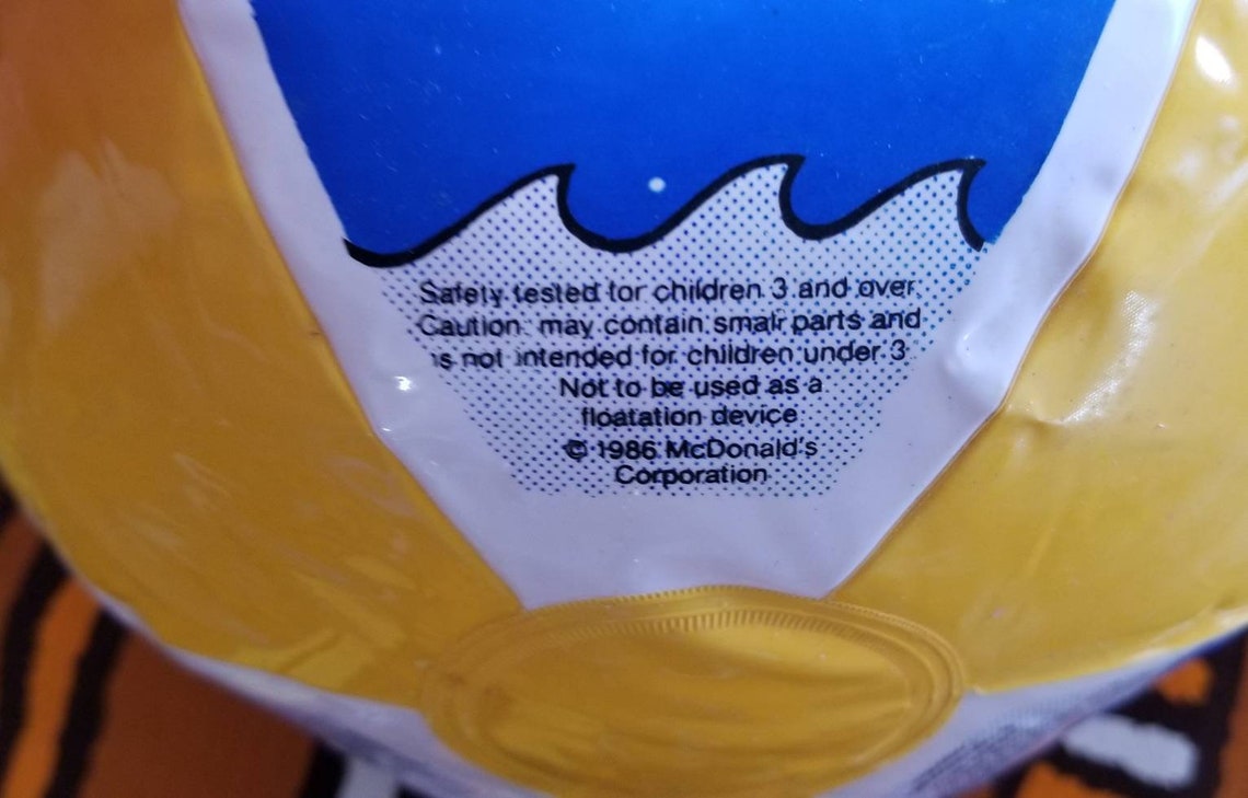 Vintage 1986 Mcdonalds Beach Ball - Etsy