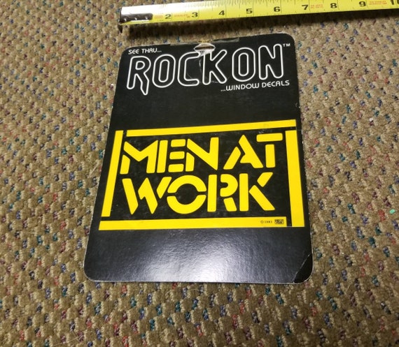 Vintage Men at Work Decal - Etsy