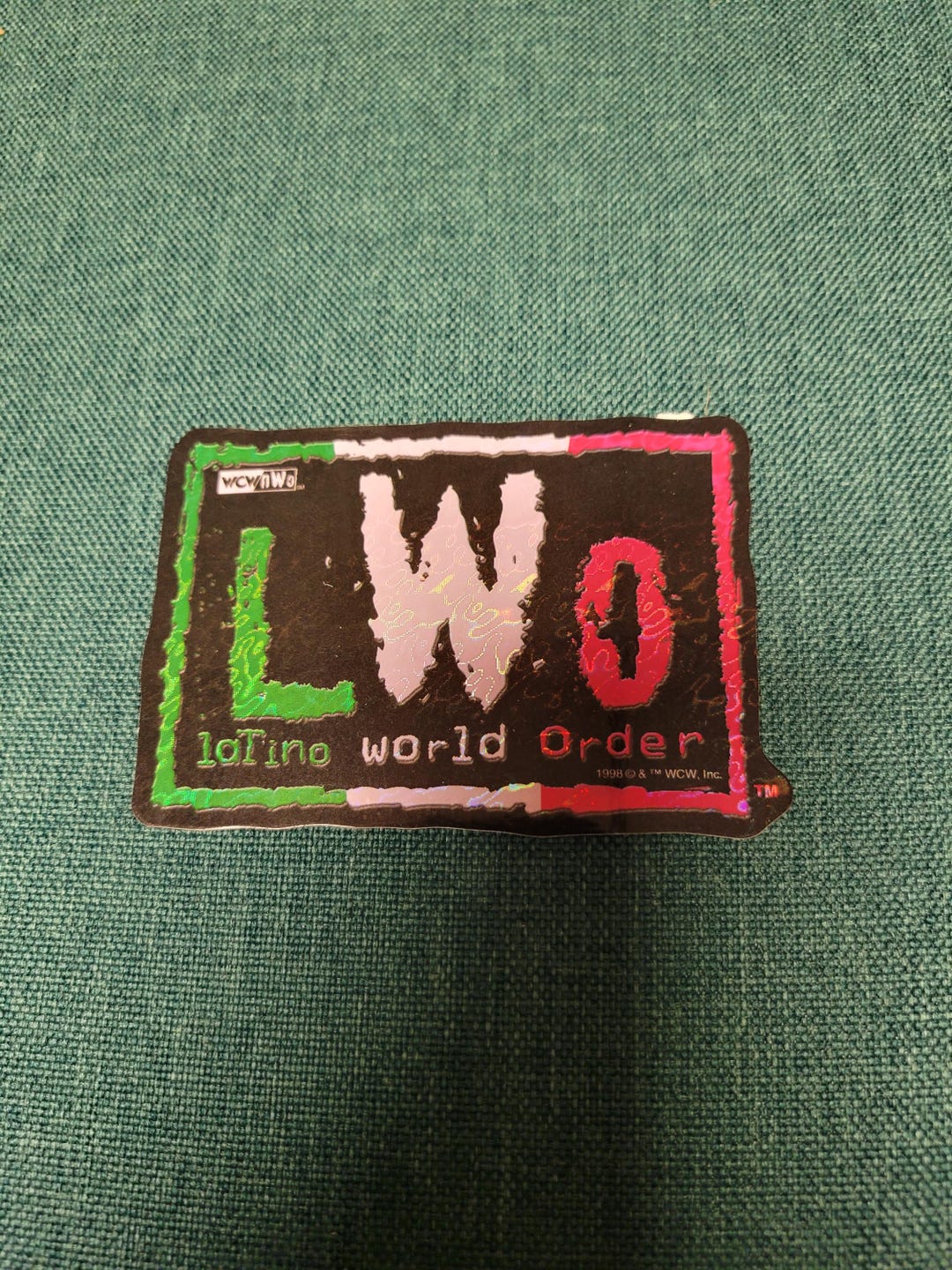Vintage 1990s WCW NWO Latino World Order Logo Vending Machine Sticker ...