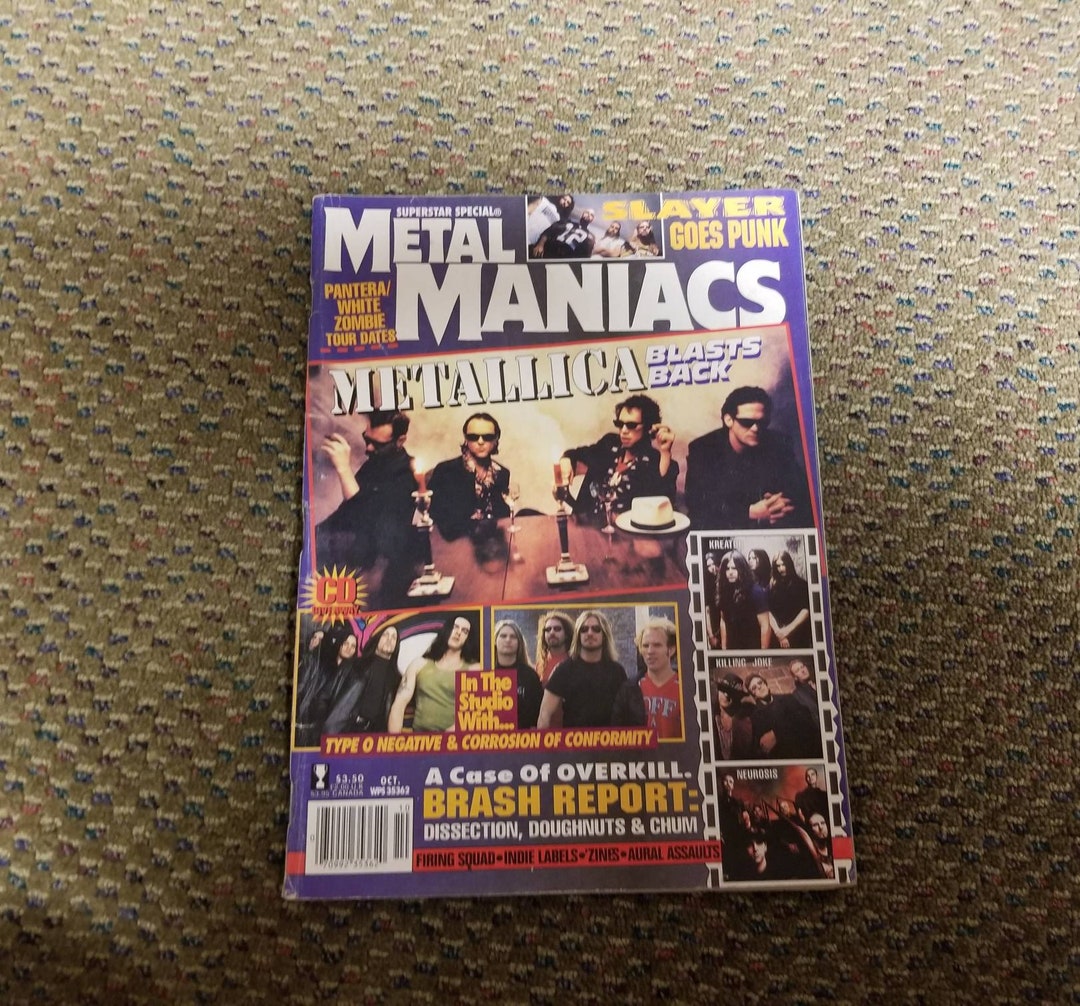 Metal Maniacs Magazine October 1996 METALLICA Slayer Kreator - Etsy