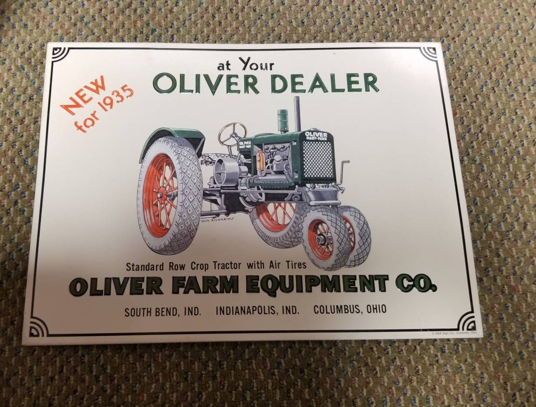 Vintage Oliver Farm Equipment Co New for 1935 Hart-parr Sign ...