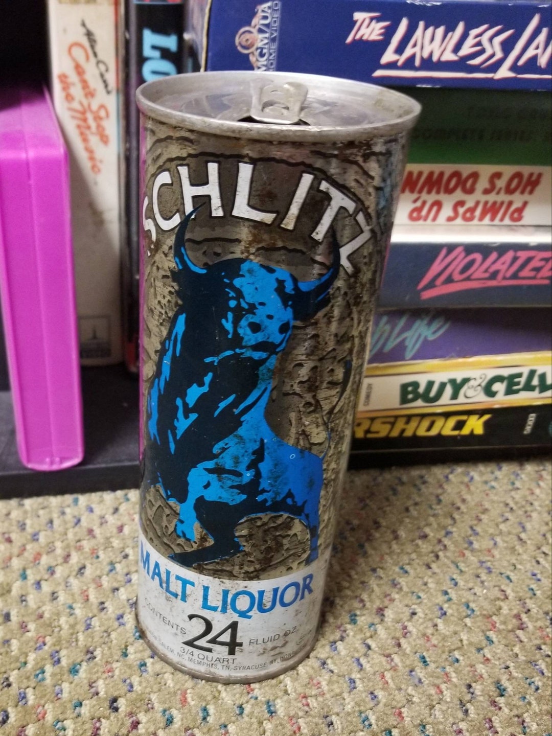 Schlitz Blue Bull 24oz Empty Can - Etsy
