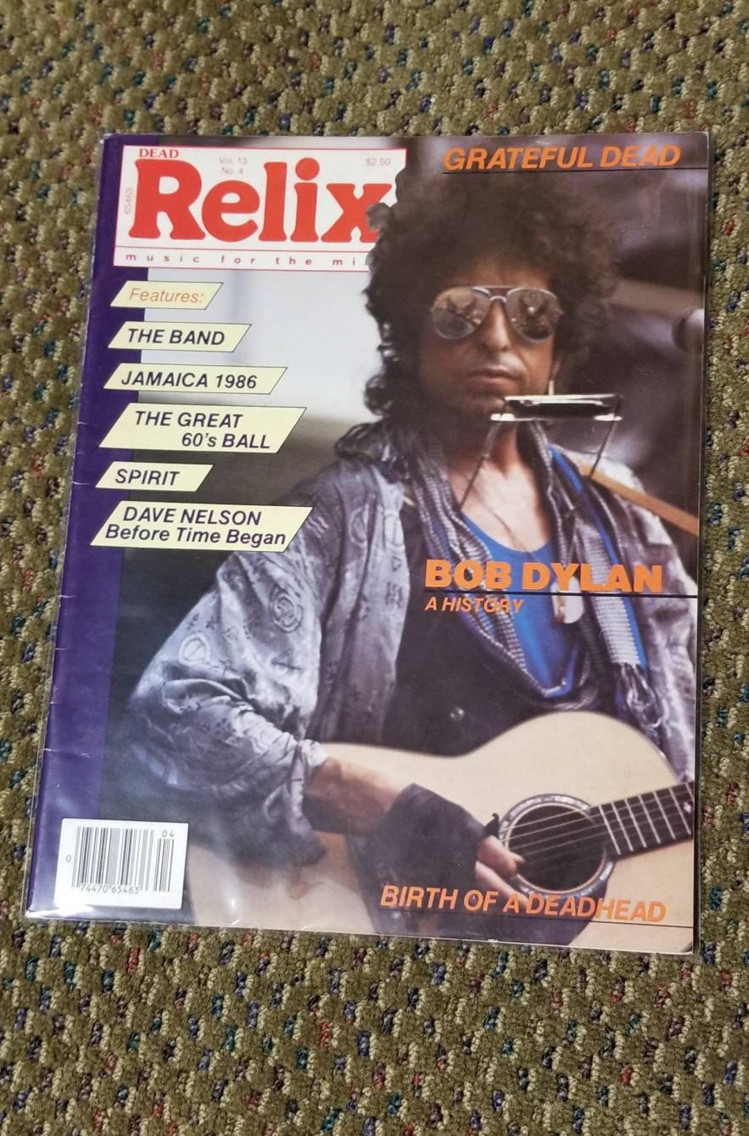 Dead Relix Magazine Vol 13 No 4 August 1986 Bob Dylan Grateful Dead - Etsy
