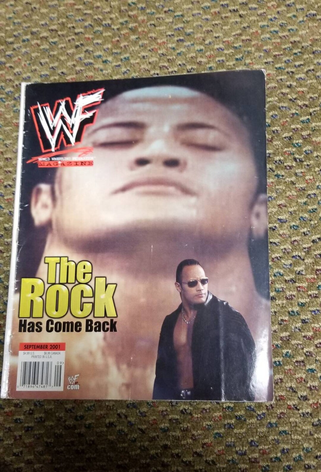 WWF Magazine September 2001 the Rock Cover - Etsy