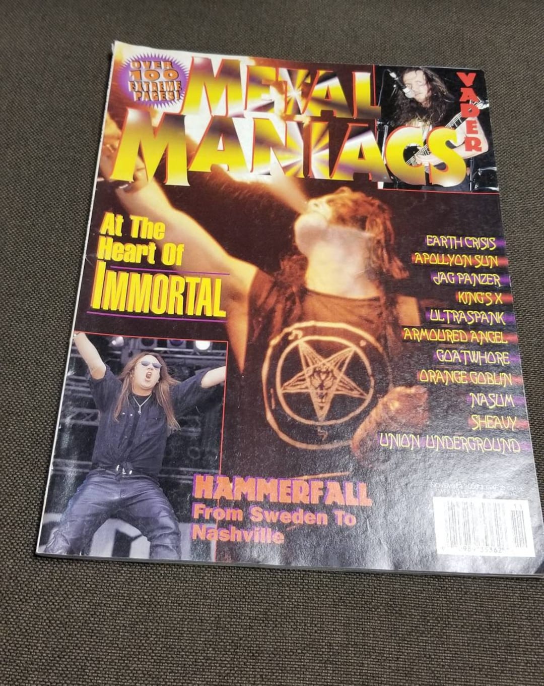 Metal Maniacs Magazine November 2000 Immortal Cover - Etsy