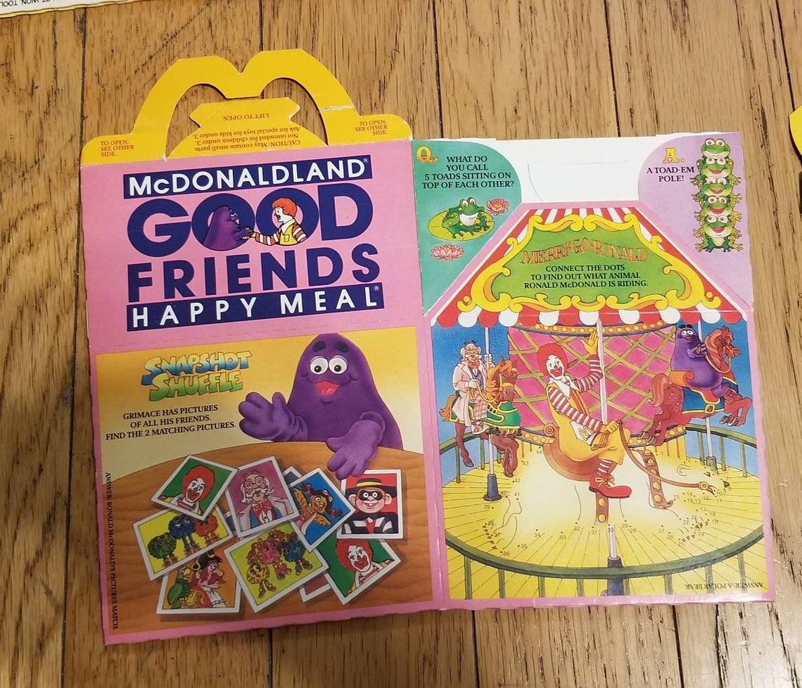 Vintage Mcdonaldland Good Friends Happy Meal Box - Etsy