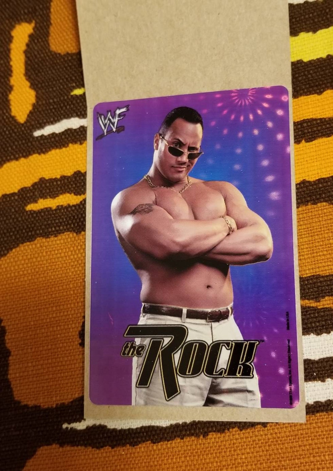 Vintage WWF the Rock Vending Machine Sticker - Etsy