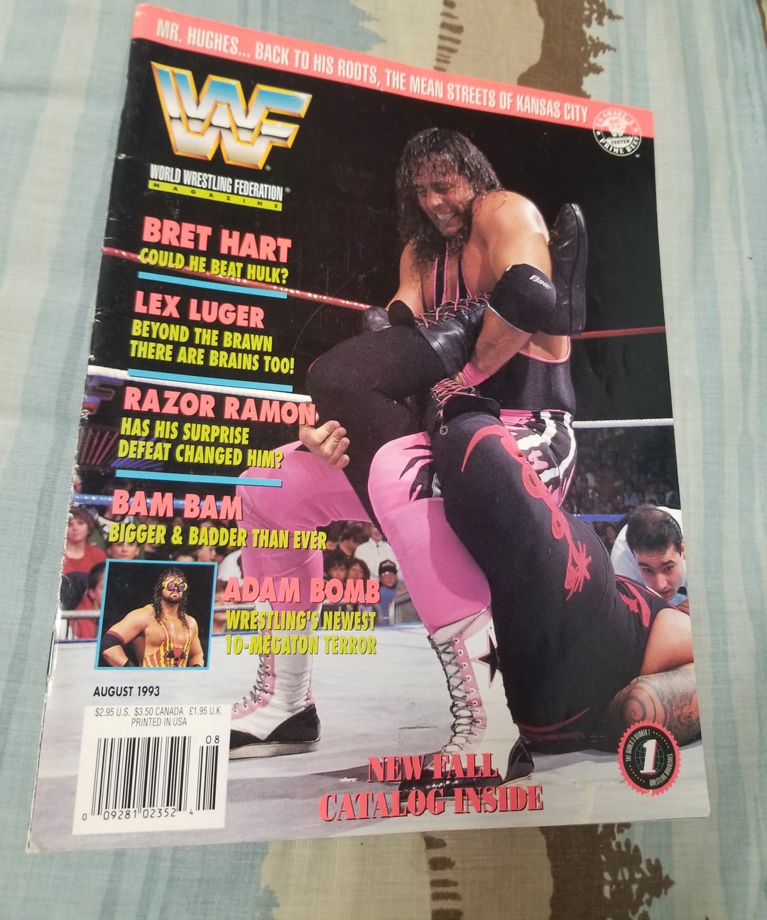 WWF Magazine August 1993 Bret the Hitman Hart Cover - Etsy