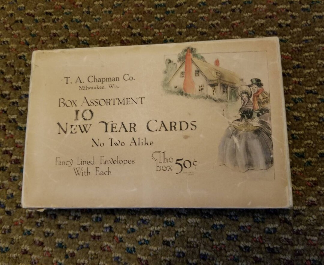 T.A. Chapman Milwaukee WI New Year Cards EMPTY BOX - Etsy
