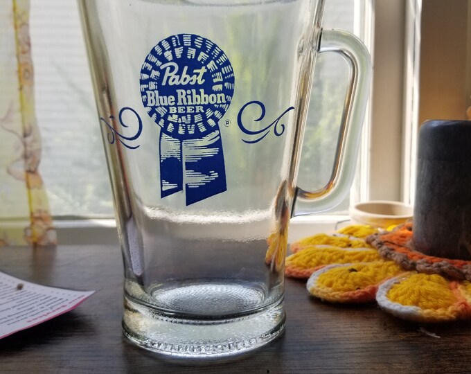 BEAUTIFUL 1970's Pabst Blue Ribbon Beer 9 Inch Glass Pitcher - Etsy
