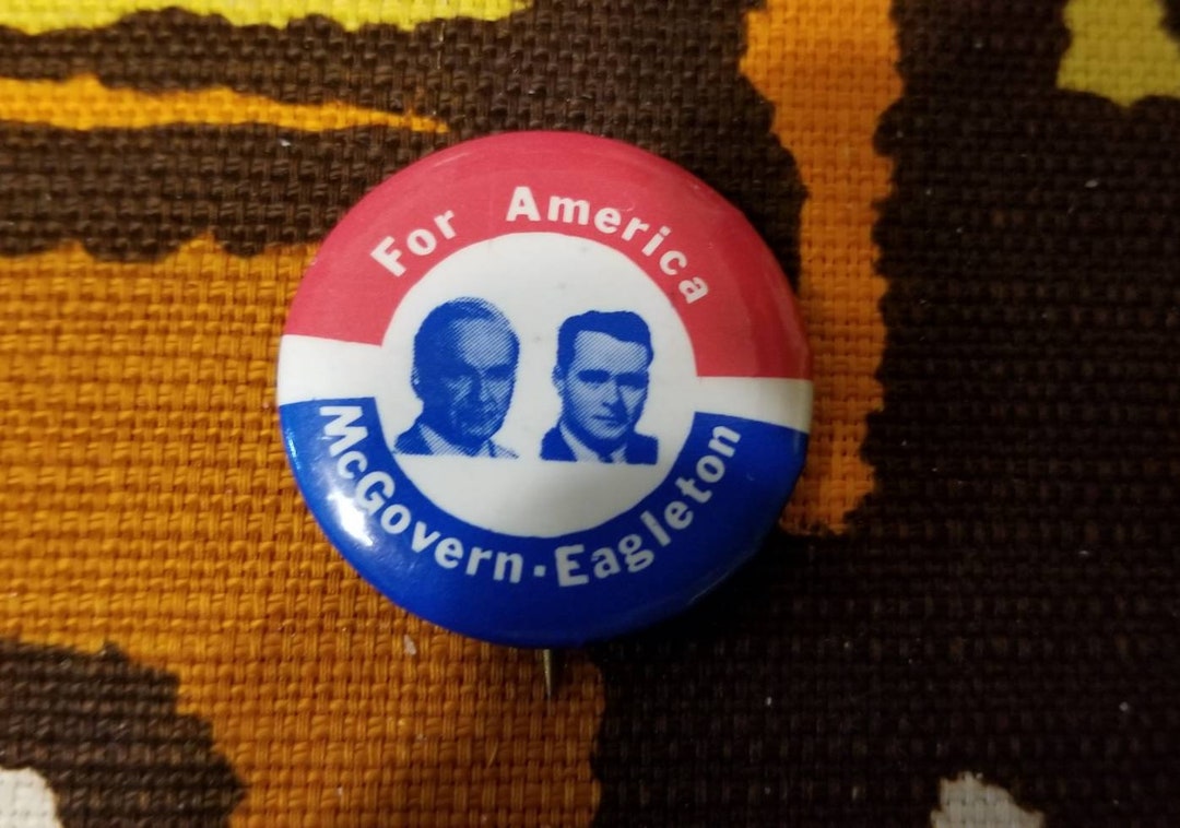Vintage Mcgovern Eagleton Campaign Pinback Button - Etsy