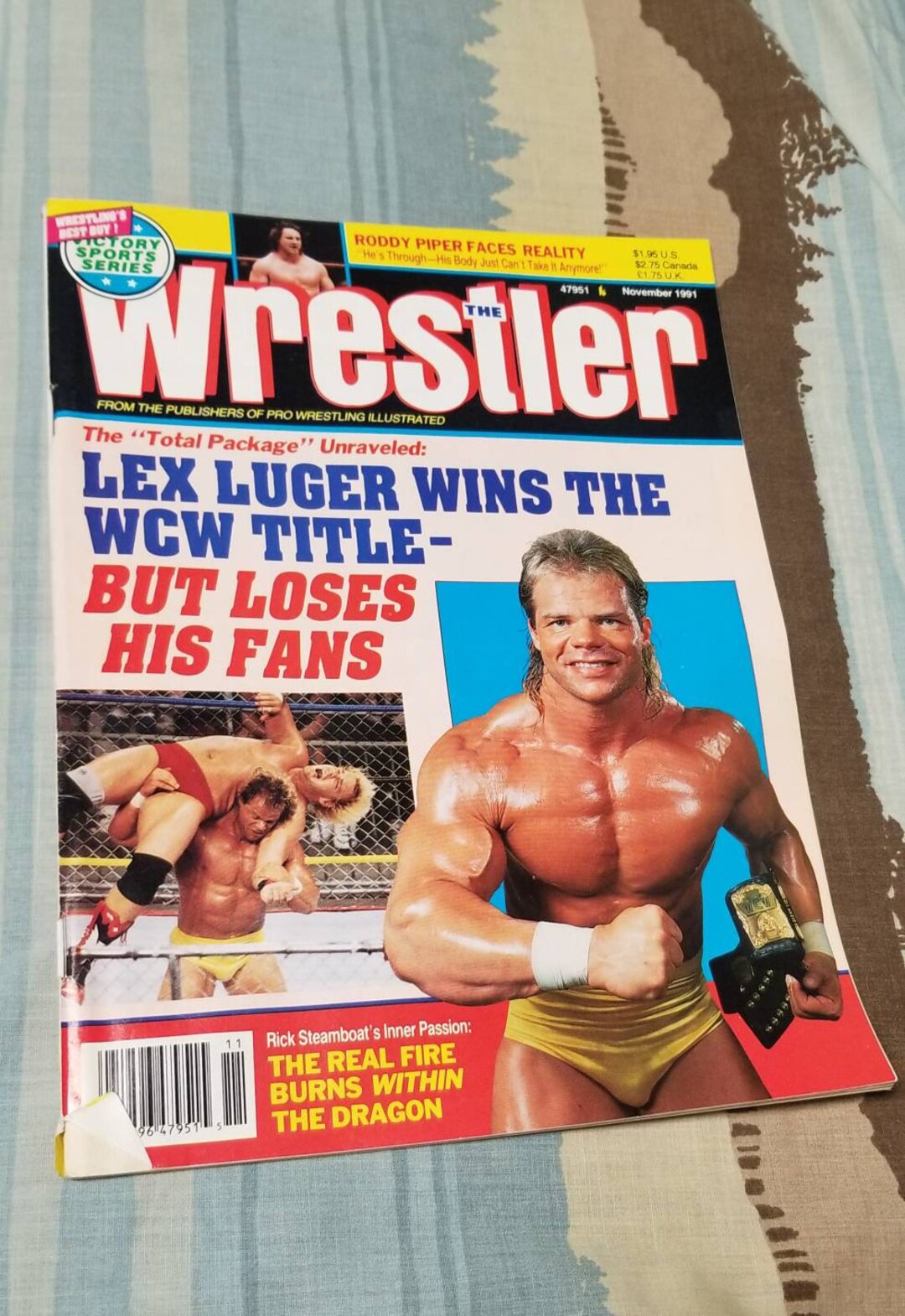 Victory Sports Series the Wrestler Magazine Lex Luger Cover November ...