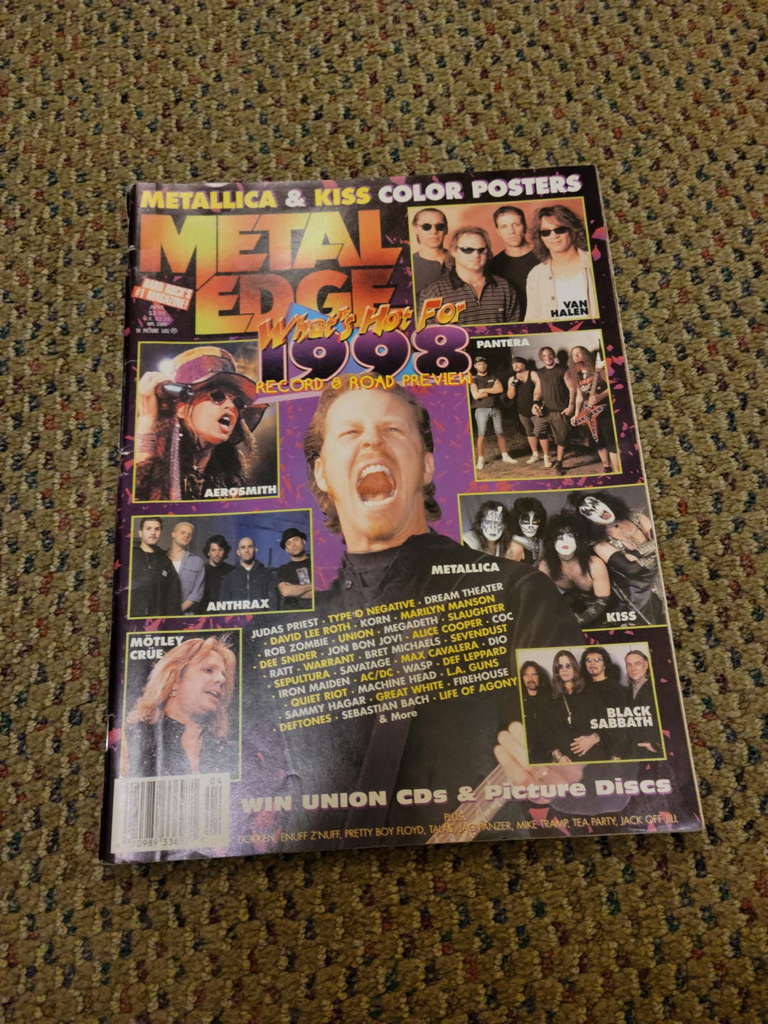 Metal Edge April 1995 Motley Crue KISS Guns Roses Van Halen Megadeth ...