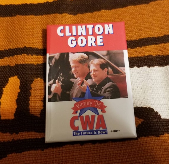 Clinton Gore Victory 96 CWA The Future Is Now Button - Gem