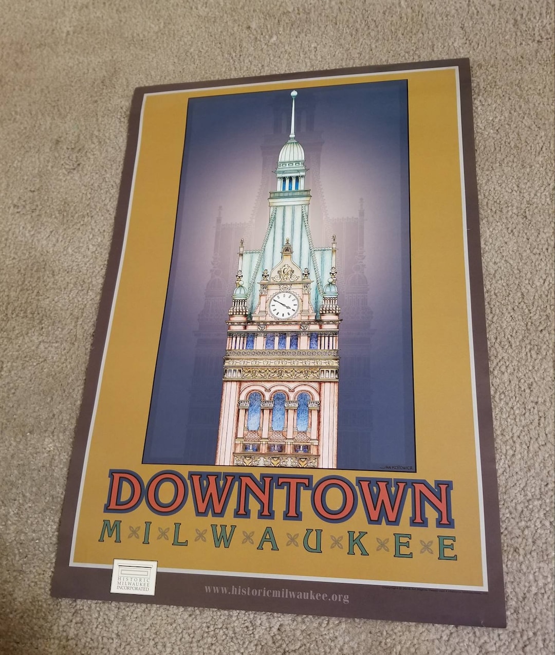 Vintage Downtown Milwaukee Poster - Etsy