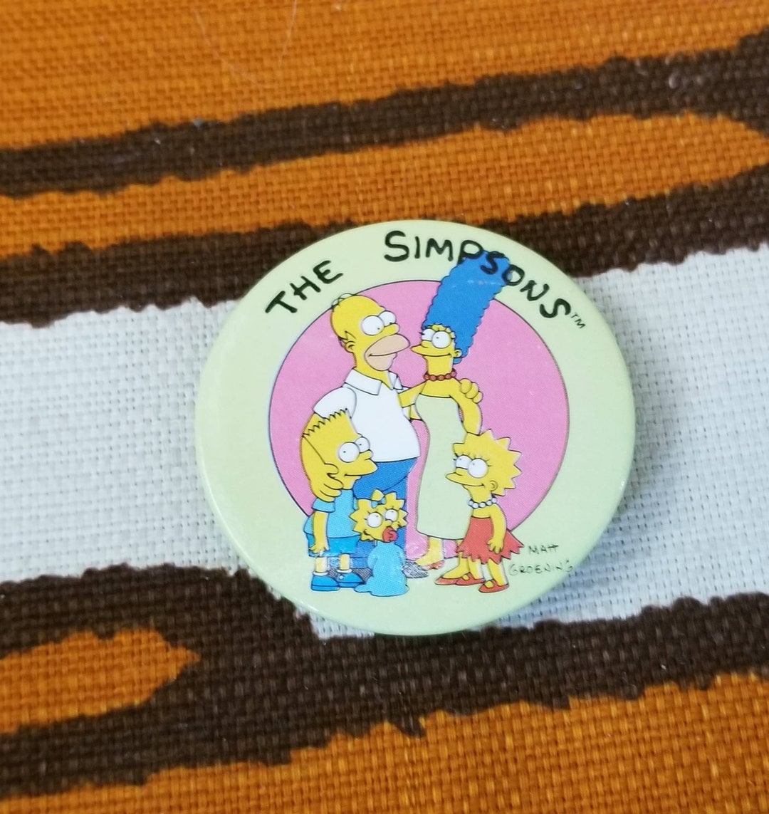 Vintage 1980s the Simpsons Pinback Button - Etsy