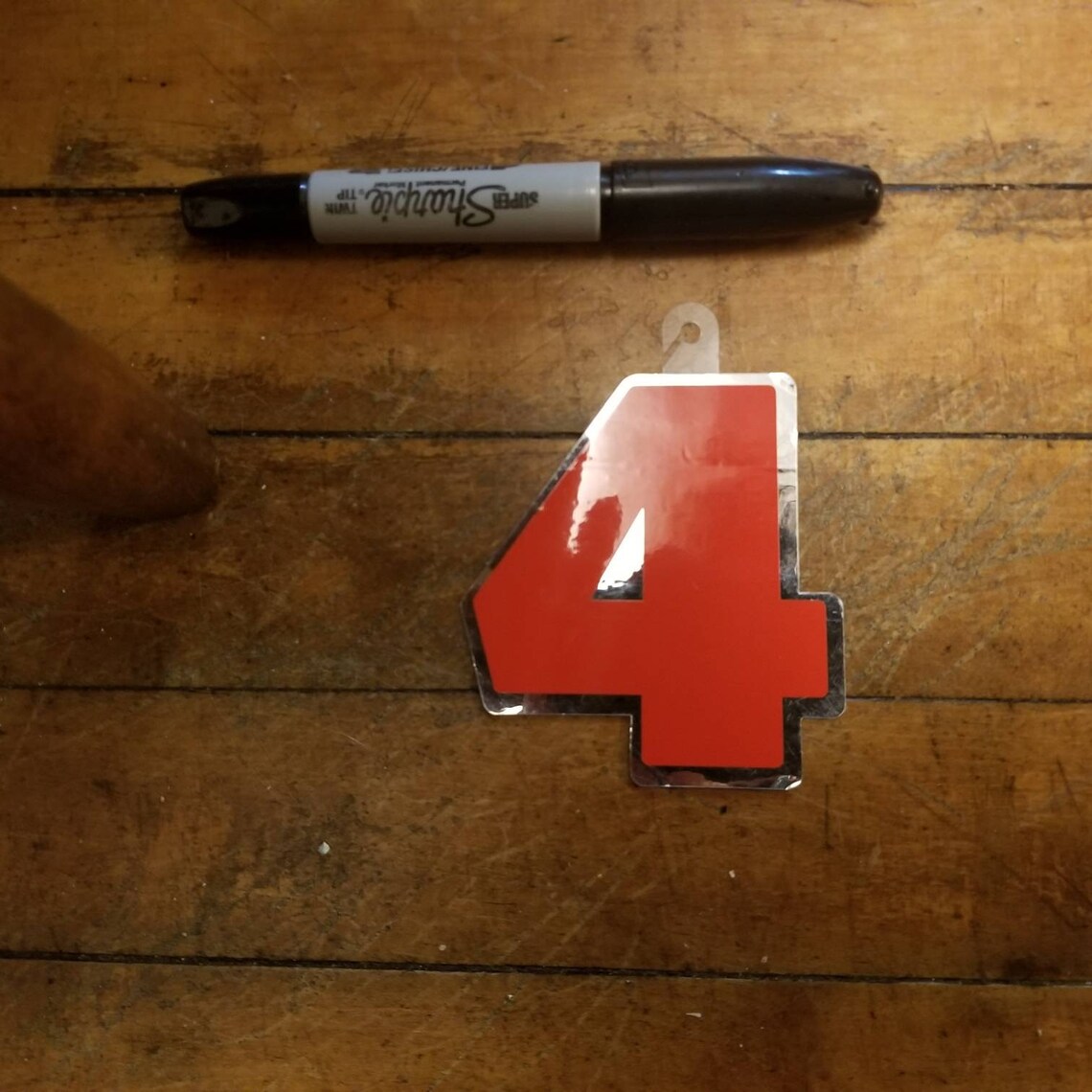 Vintage Numeral 4 Sticker | Etsy