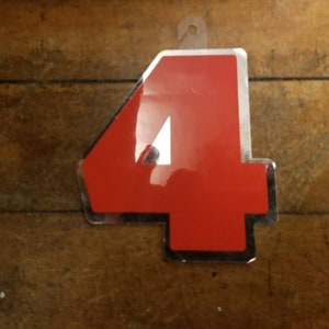 Vintage Numeral 4 Sticker - Etsy
