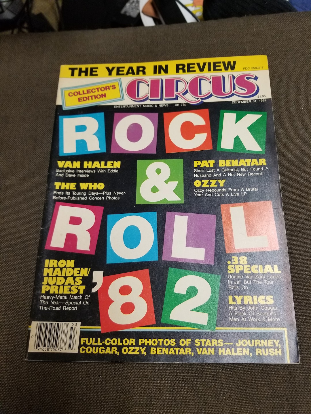 Circus Magazine December 31, 1982 Ozzy Farewell for the Who Poster Van ...