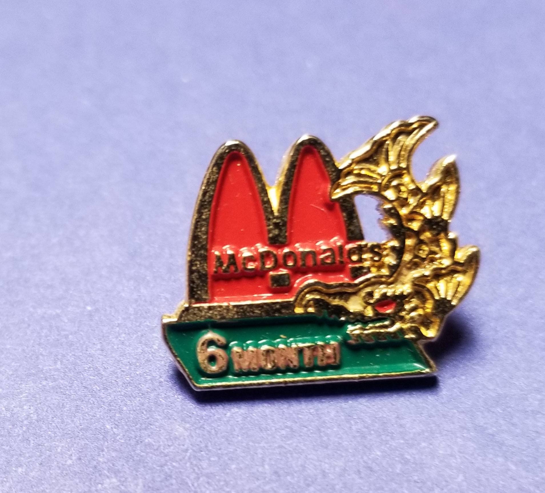Vintage Mcdonald's 6 Months Employee Enamel Pin - Etsy