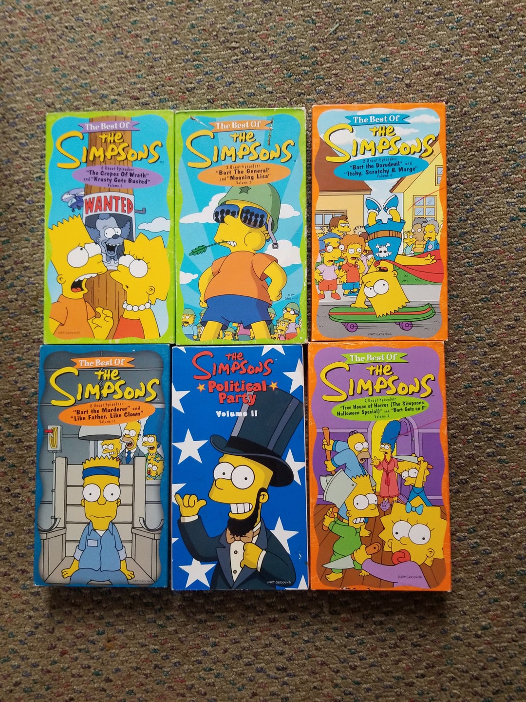 The Simpsons VHS Lot - Etsy