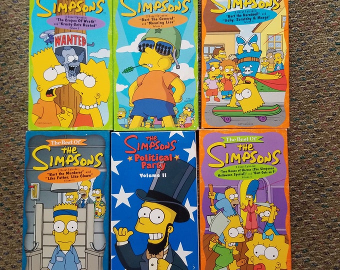 The Simpsons VHS Lot - Etsy
