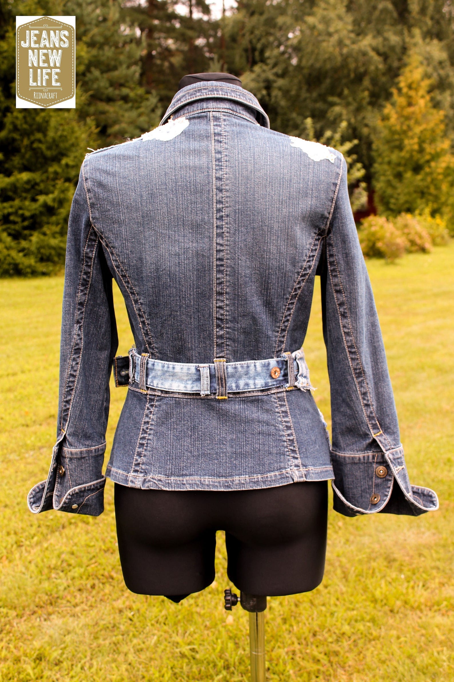 Redesign Denim Jacket, Reuse, Patchwork, Pearls Embroidery. - Etsy