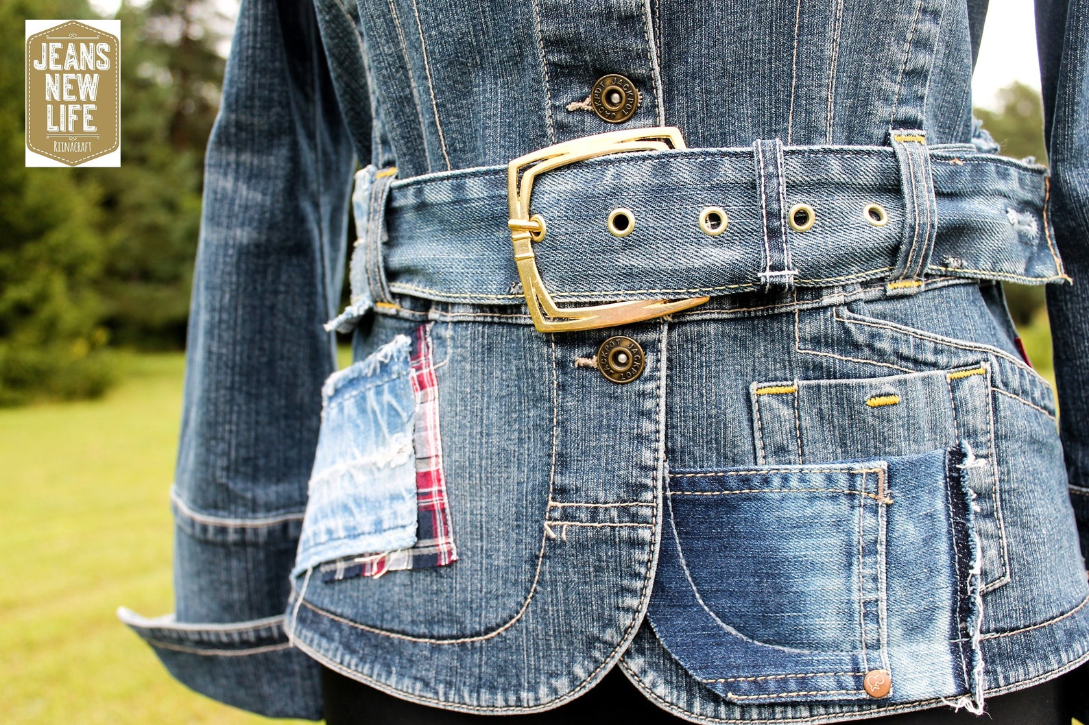 Redesign Denim Jacket, Reuse, Patchwork, Pearls Embroidery. - Etsy