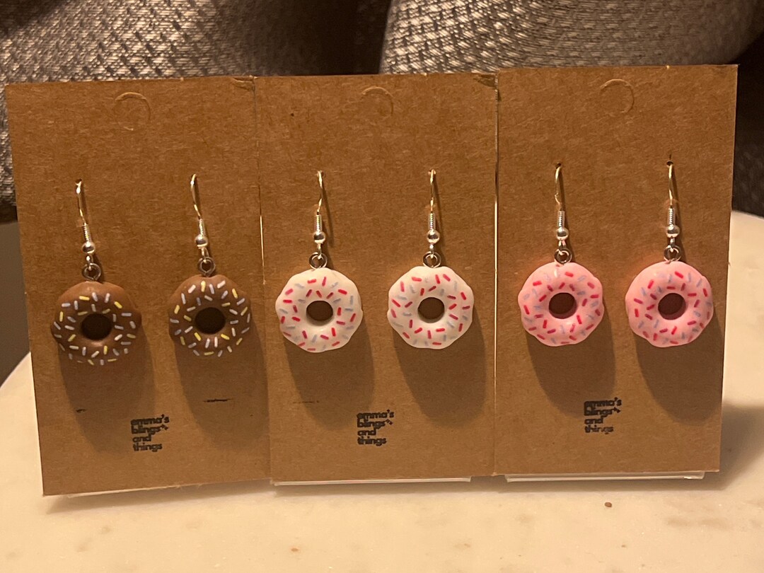 Donut Hypoallergenic Dangle Earrings - Etsy