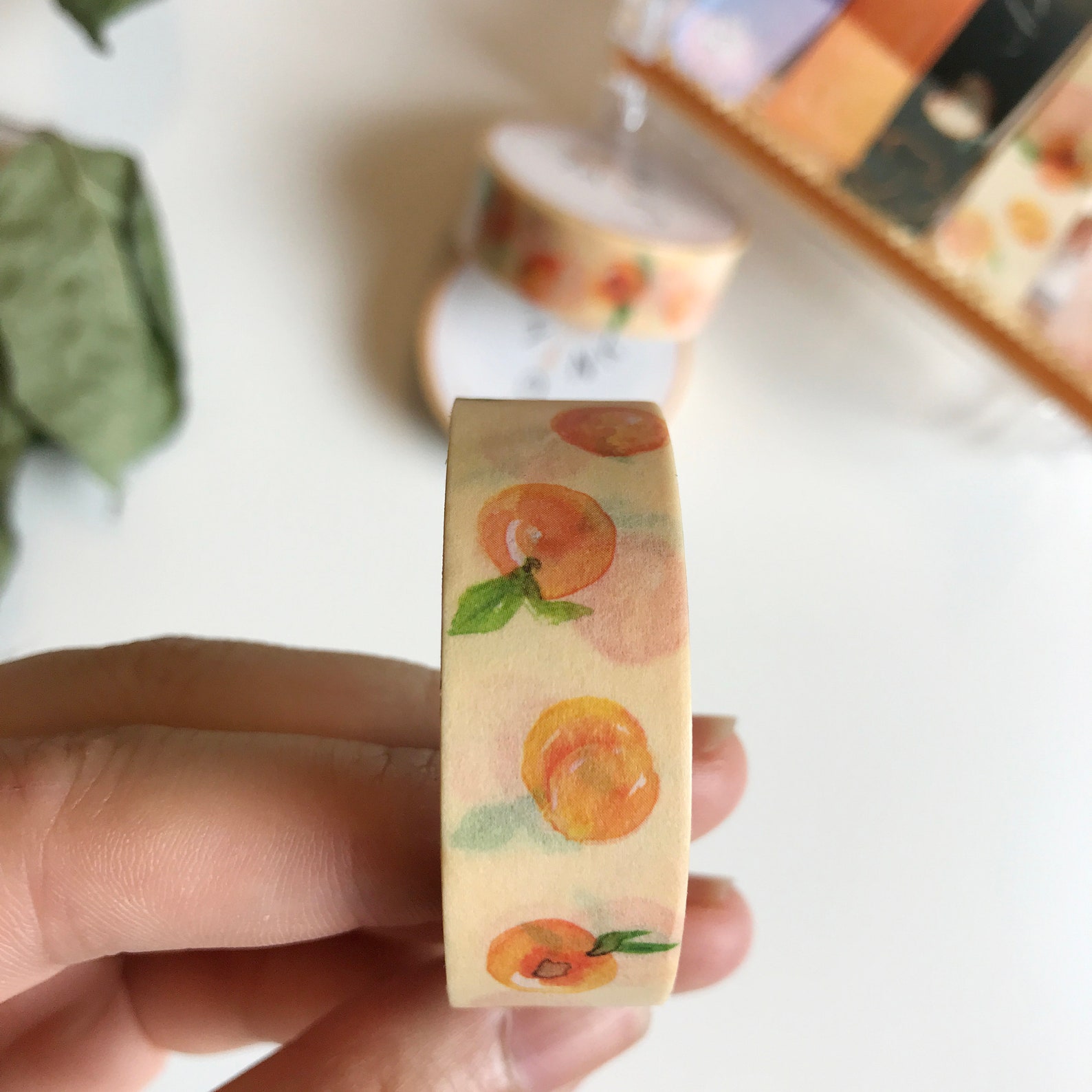 Summer Peach Washi Tape Fruit Tape for Wrapping Scrapbooking - Etsy