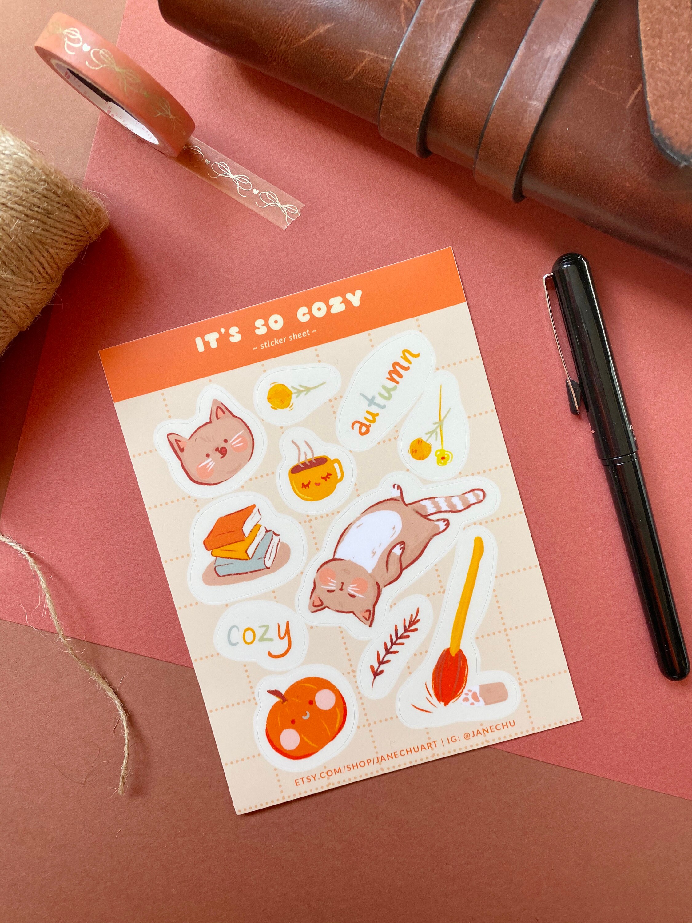 It's so Cozy Vinyl Sticker Sheet Cute A6 Matte - Etsy
