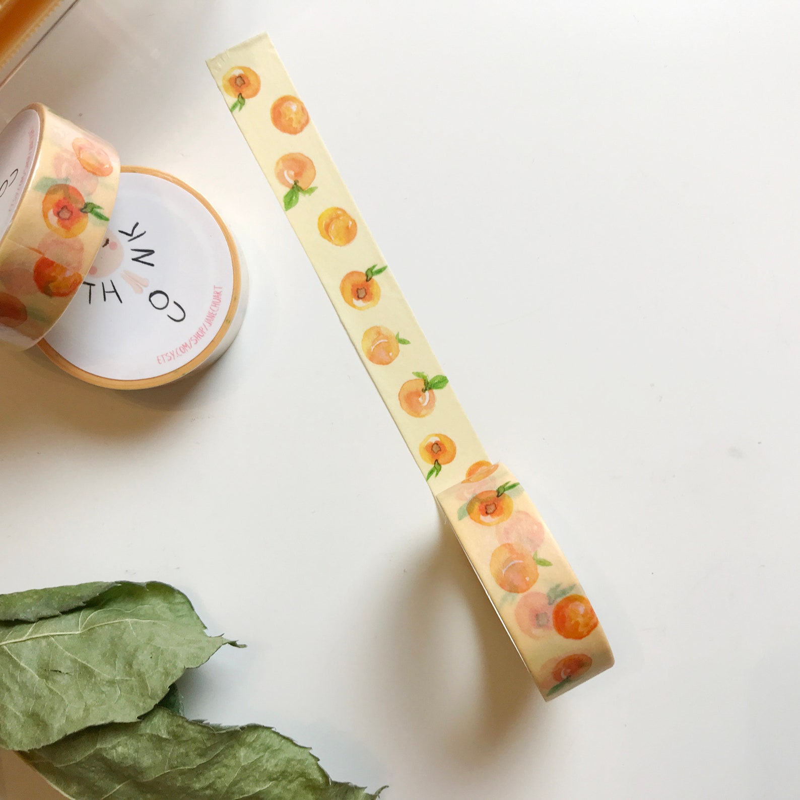 Summer Peach Washi Tape Fruit Tape for Wrapping Scrapbooking - Etsy