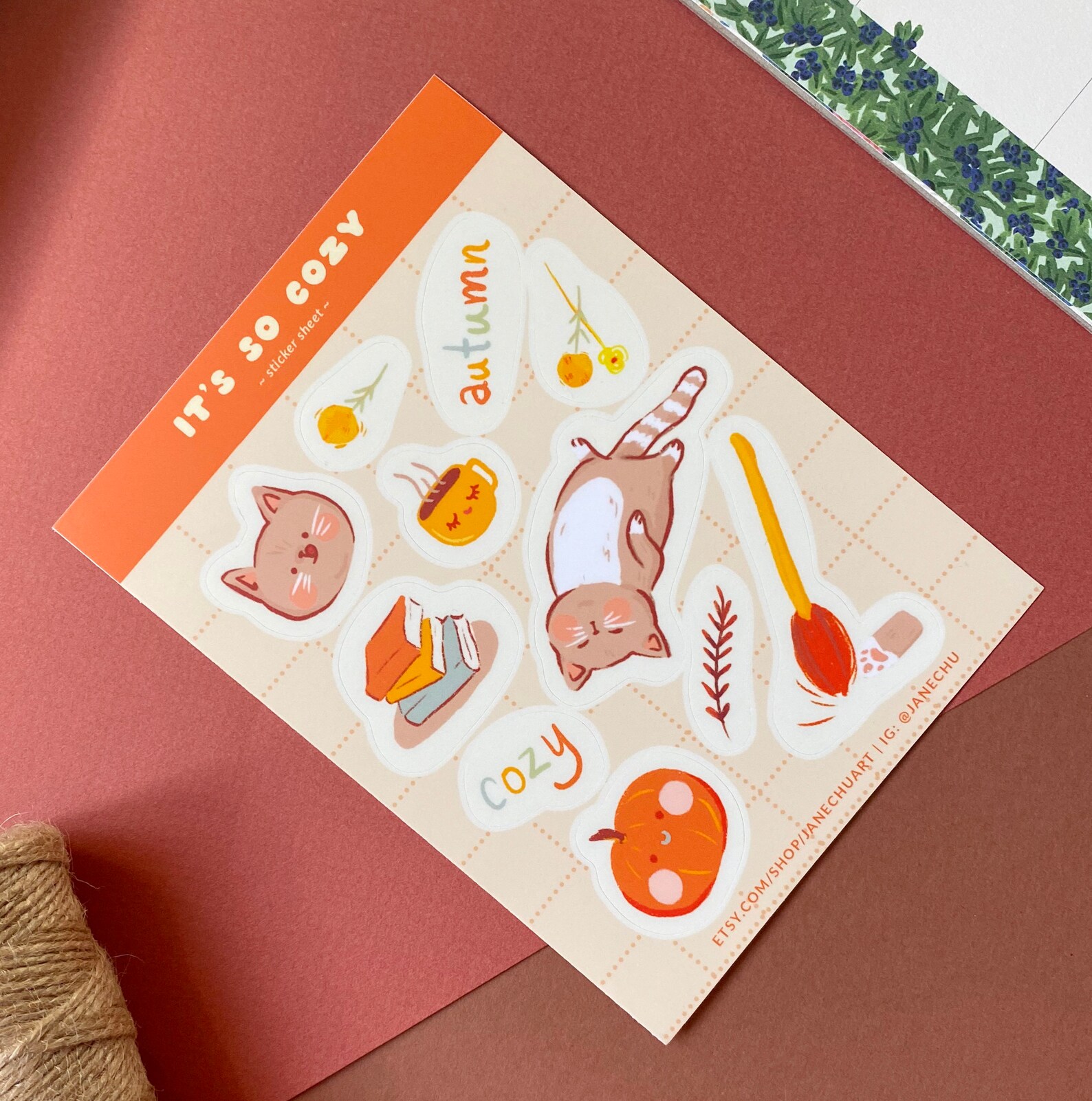 It's so Cozy Vinyl Sticker Sheet Cute A6 Matte - Etsy