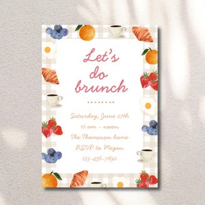 Brunch Invitation Template - Digital Invitations or Printed Invitations ...