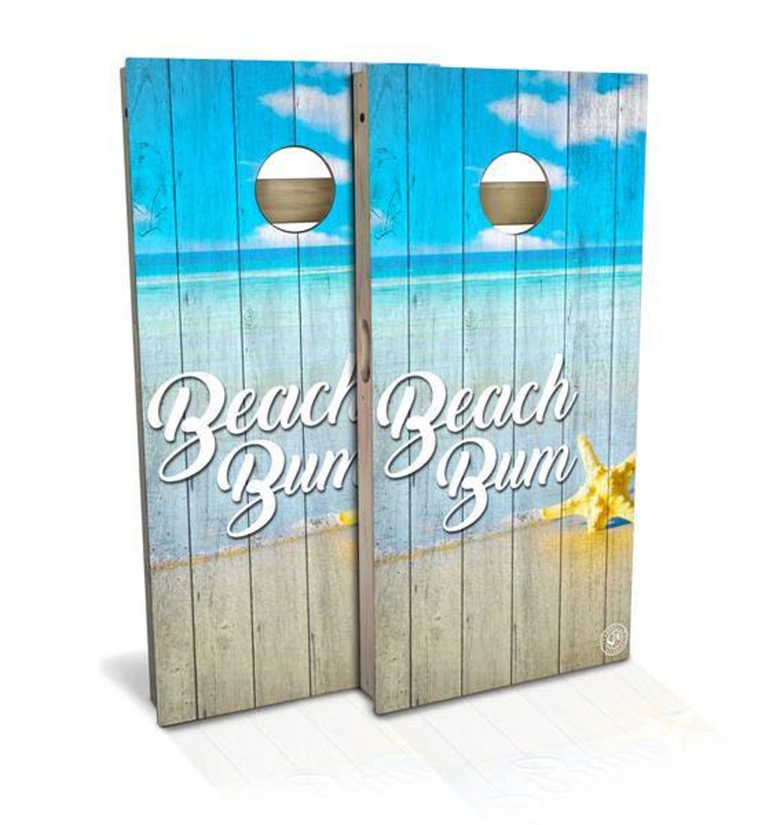 Slick Woody's Beach Bum Cornhole Boards With 8 All Weather Bags - Etsy