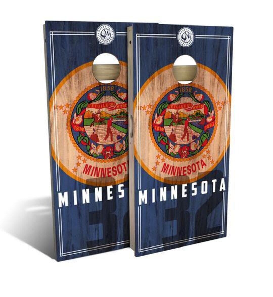 Slick Woody's Minnesota State Flag 2.0 Cornhole Boards With 8 All ...