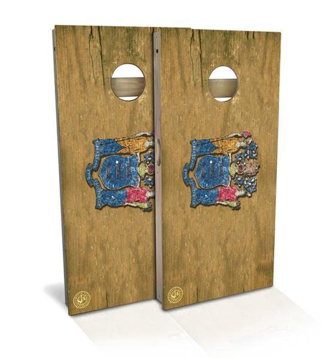 Slick Woody's Full Color New Jersey State Flag Cornhole Boards With 8 ...