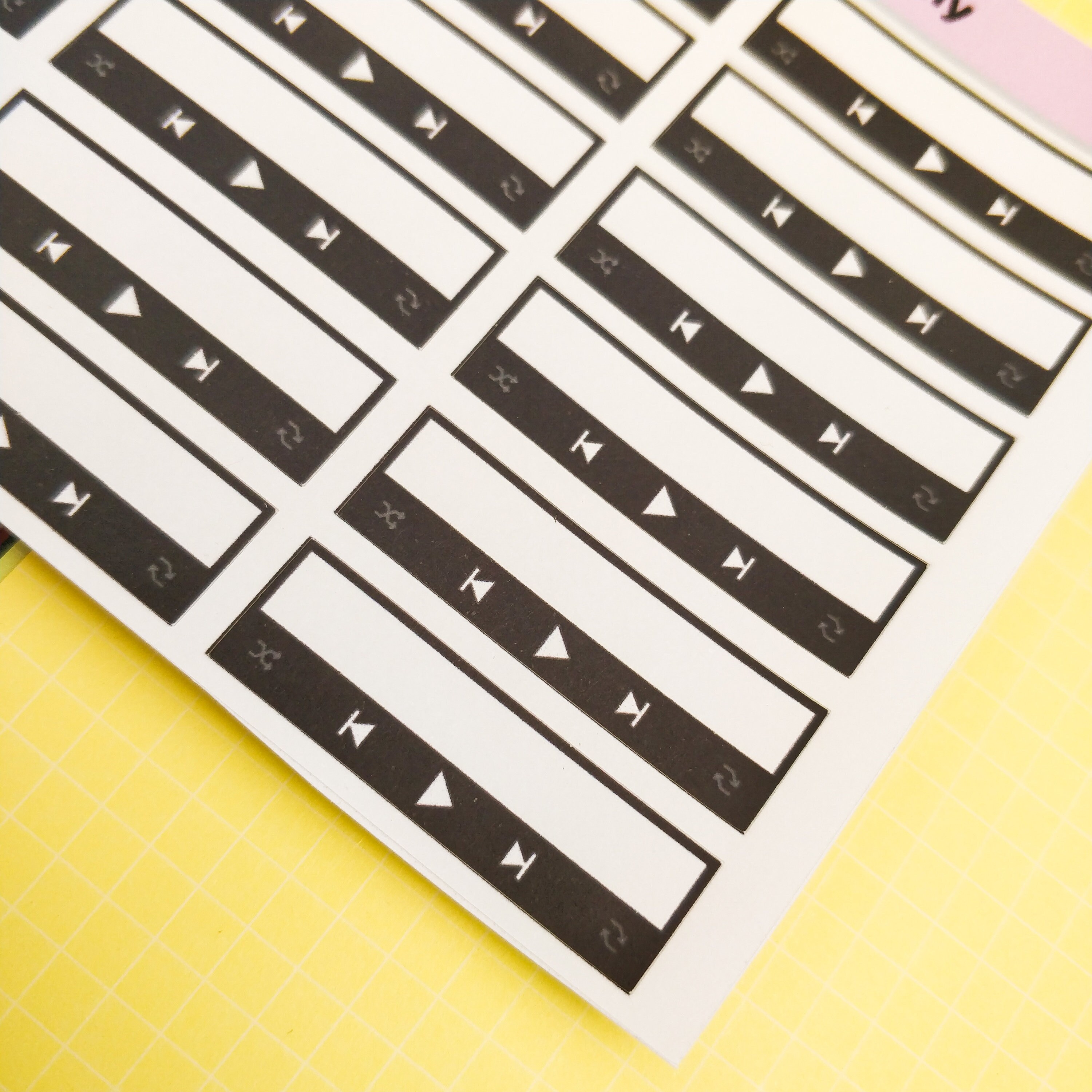 Music Player Stickers | Handmade Stickers, Bulletjournal Stickers, Deco ...