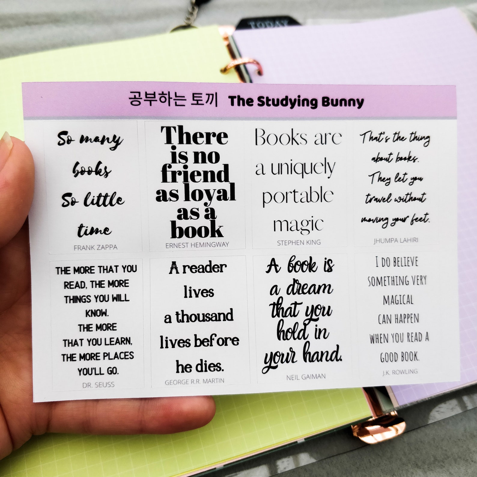 Book Quotes Stickers | Handmade Stickers, Bulletjournal Stickers, Deco ...