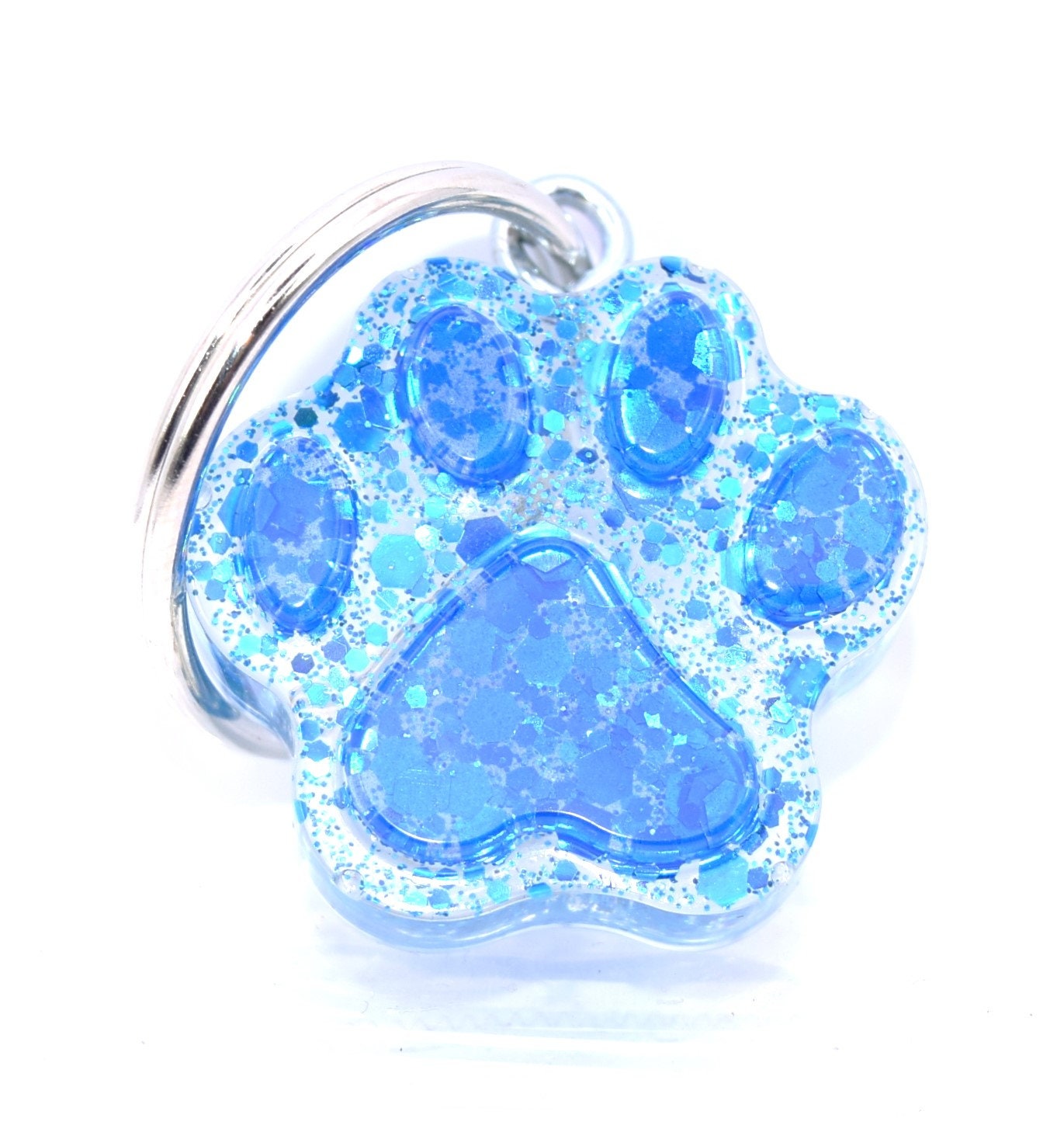 Paw Print Key Chains, Clear Acrylic Key Chain, Key Ring, Dog Print Key ...