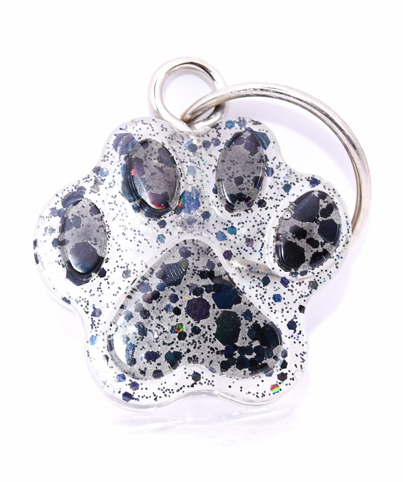 Paw Print Key Chains Clear Acrylic Key Chain Key Ring Dog - Etsy