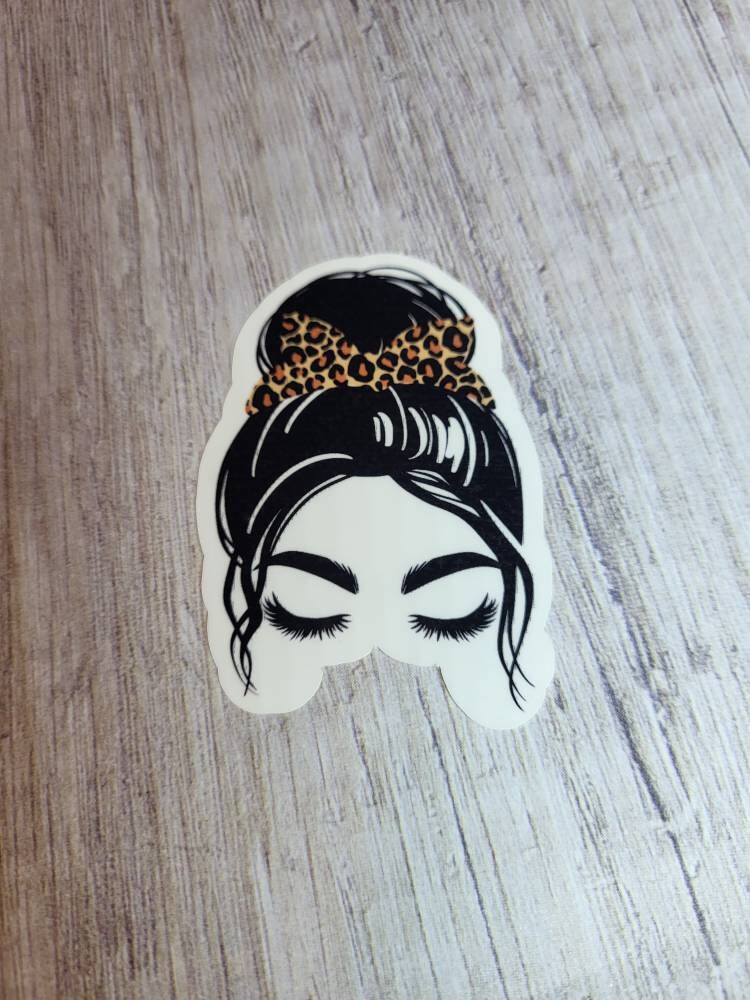 Bun Girl Sticker - Etsy